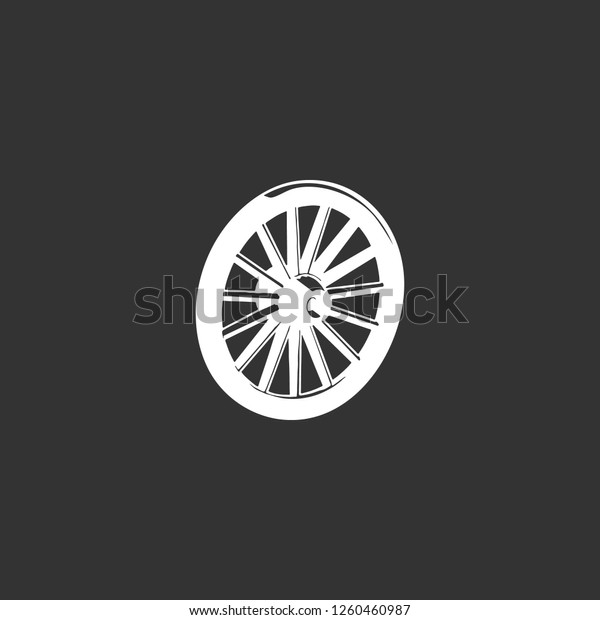 Wagon Wheel Icon Vector Wagon Wheel Stock Vector (Royalty Free ...