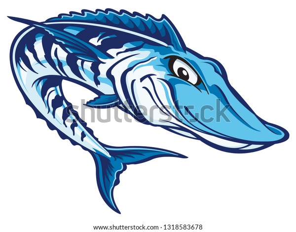 Wahoo Fish Cartoon Stock Vector (Royalty Free) 1318583678