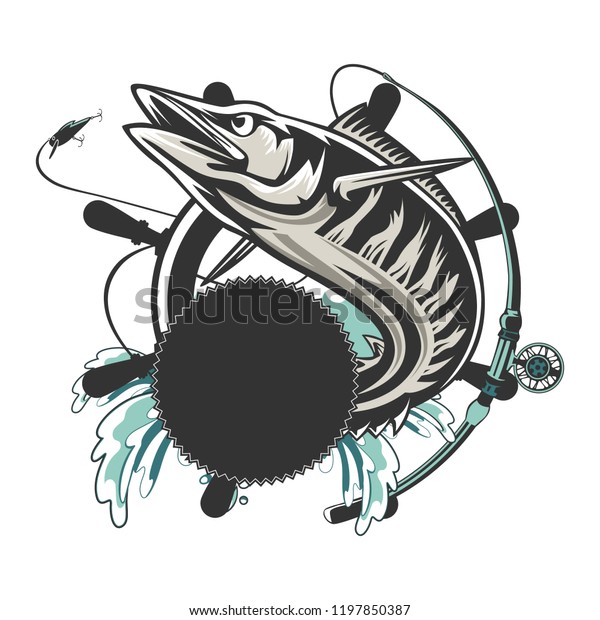 Wahoo Fish Fishing Logo Vector Acanthocybium 库存矢量图（免版税）1197850387 ...