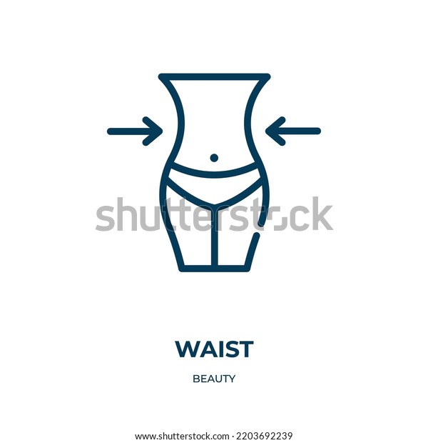 Waist Icon Linear Vector Illustration Beauty Stock Vector (Royalty Free ...