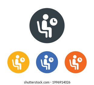 Wait Icon Set Isolated On White Stock Vector (Royalty Free) 1996914026 ...