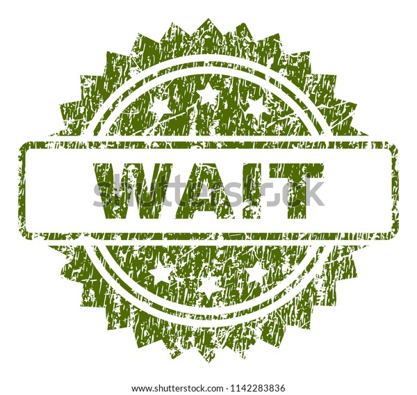 Wait Stamp Seal Watermark Rubber Print Stock Vector (Royalty Free ...