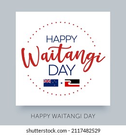 Waitangi Day Vector Label Template New Stock Vector (Royalty Free ...