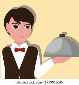 Waiter Design Creative Idea Design Template Stock Vector (Royalty Free ...