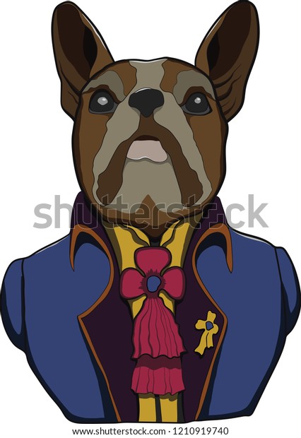 Waiter Dog Illustration Stock Vector (Royalty Free) 1210919740 ...