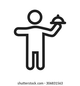 Waiter Service Restaurant Icon Vector Image Stock Vector (Royalty Free ...