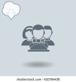 Waiters Vector Icons Stock Vector (Royalty Free) 389980609