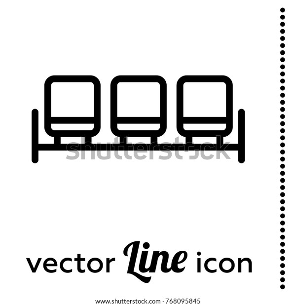 Waiting Area Vector Icon Stock Vector (Royalty Free) 768095845 ...