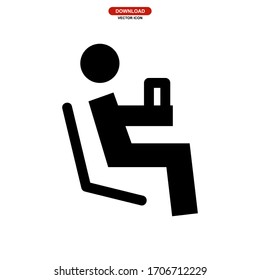 Waiting Bus Icon Logo Isolated Sign Stock Vector (Royalty Free ...