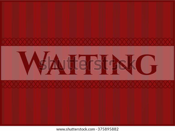 Waiting Card Stock Vector (Royalty Free) 375895882 | Shutterstock