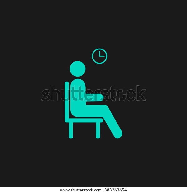 Waiting Flat Simple Modern Illustration Pictogram Stock Vector (Royalty ...