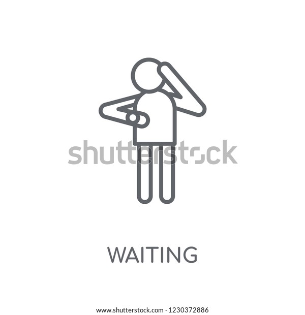 Waiting Linear Icon Modern Outline Waiting Stock Vector (Royalty Free ...