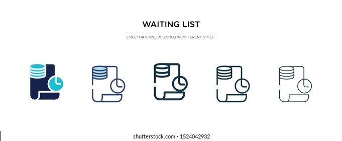 Waiting List Icon Different Style Vector Stock Vector (Royalty Free ...