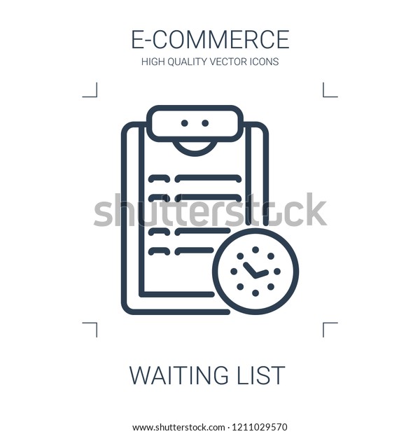 Waiting List Icon High Quality Line Stock Vector (Royalty Free ...