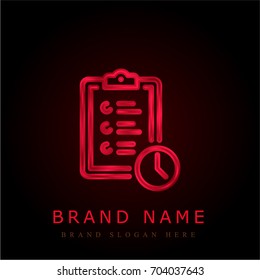 Waiting List Red Chromium Metallic Logo Stock Vector (Royalty Free ...