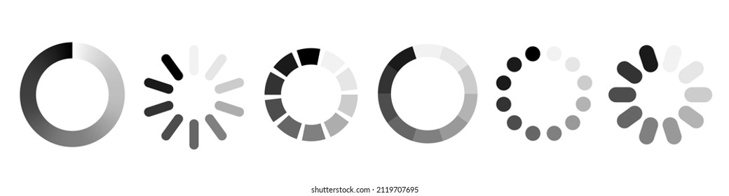 Waiting Loading Icon Loading Black Web Stock Vector (Royalty Free ...