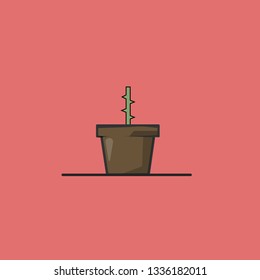 Waiting Plants Grow Illustration Stock Vector (Royalty Free) 1336182011 ...