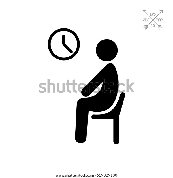 Waiting Room Patient Icon Stock Vector (Royalty Free) 619829180