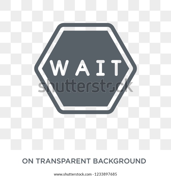 Waiting Sign Icon Trendy Flat Vector Stock Vector (Royalty Free ...