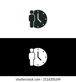 Waiting Time Icon People Clock Icon Stock Vector (Royalty Free ...