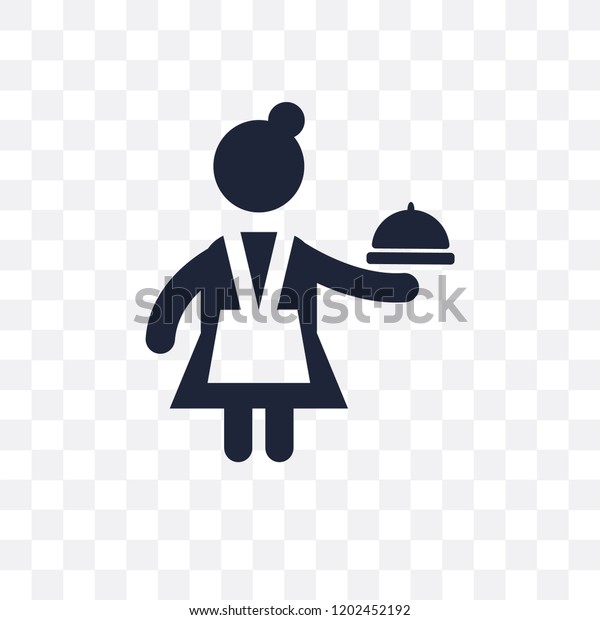 Waitress Transparent Icon Waitress Symbol Design Stock Vector (Royalty ...