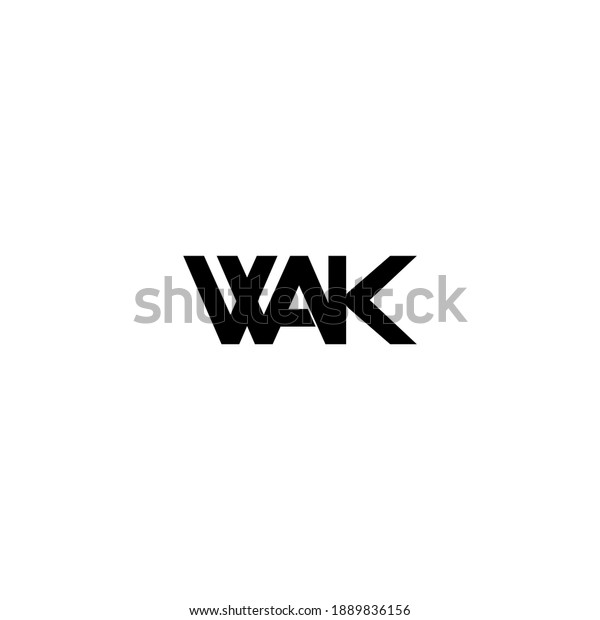 Wak Letter Original Monogram Logo Design Stock Vector (Royalty Free ...