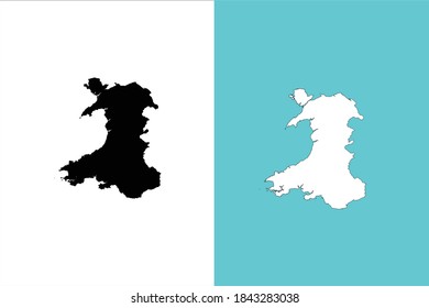 Wales Map Flat Design Icon Vector Stock Vector (Royalty Free) 1706076133