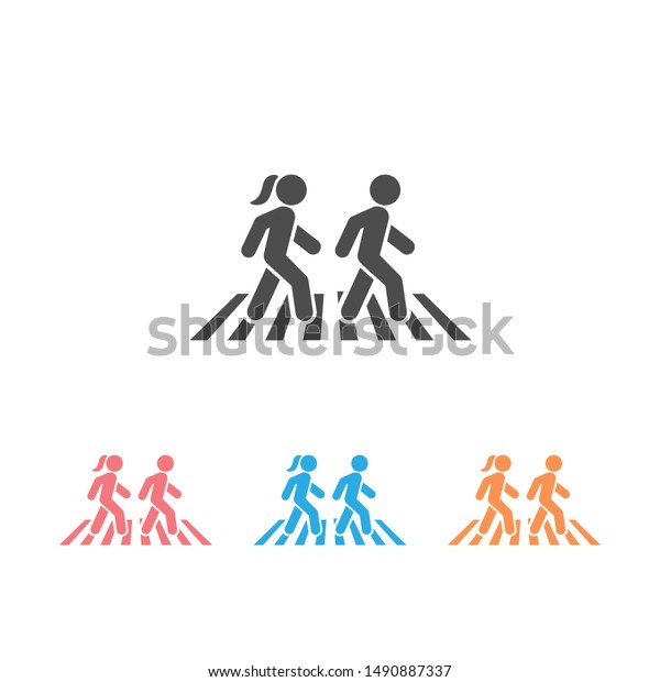 Walk Icon Set Symbol Logo Template Stock Vector (Royalty Free ...