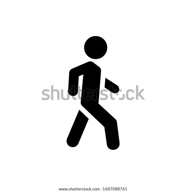 Walk Icon Symbol Vector Illustration Stock Vector (Royalty Free ...