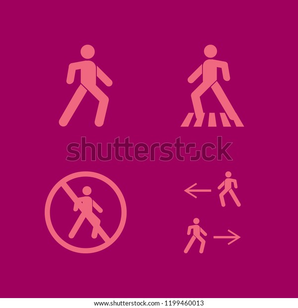 Walk Icon Walk Vector Icons Set Stock Vector (Royalty Free) 1199460013 ...