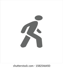 Walk Icon Vector On White Background Stock Vector (Royalty Free ...