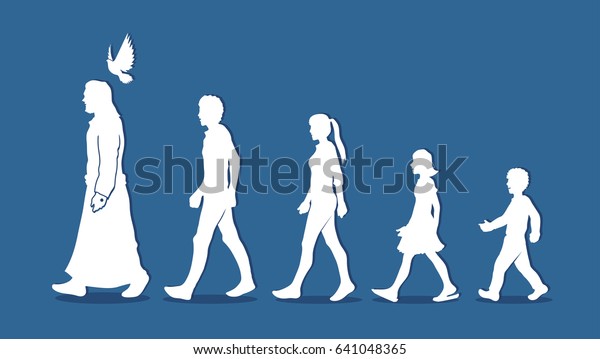 Walk Jesus Follow Jesus Graphic Vector Stock Vector (Royalty Free ...