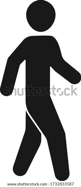 Walk Man Icon Human Walking Icon Stock Vector (Royalty Free) 1732833587 ...