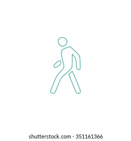 Walk Man Outline Vector Icon Contour: เวกเตอร์สต็อก (ปลอดค่าลิขสิทธิ์ ...