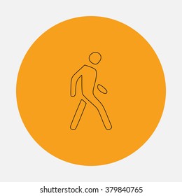 Walk Man Outline Vector Icon On Stock Vector (Royalty Free) 379840765 ...