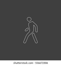 Walk Man Outline Vector Icon Contour: เวกเตอร์สต็อก (ปลอดค่าลิขสิทธิ์ ...