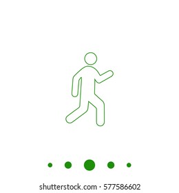 Walk Outline Vector Icon Contour Line Stock Vector (Royalty Free ...