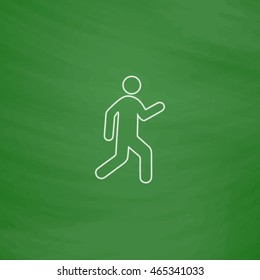 Walk Outline Vector Icon Imitation Draw Stock Vector (Royalty Free ...