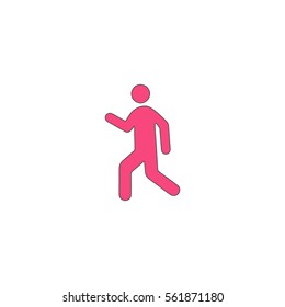 Walk Pink Vector Icon Black Contour Stock Vector (Royalty Free ...