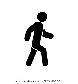 Walk Vector Iconwalking Man Sign Flat Stock Vector (Royalty Free ...