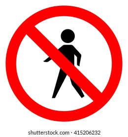 Walk Warning Stop Sign Icon: เวกเตอร์สต็อก (ปลอดค่าลิขสิทธิ์) 415206232 ...