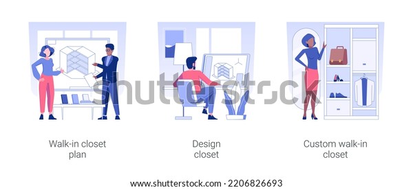 Walkin Closet Layout Isolated Concept Vector Stock Vector (Royalty Free ...