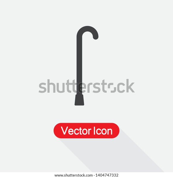 Walking Cane Icon Vector Illustration Eps10 Stock Vector (Royalty Free ...