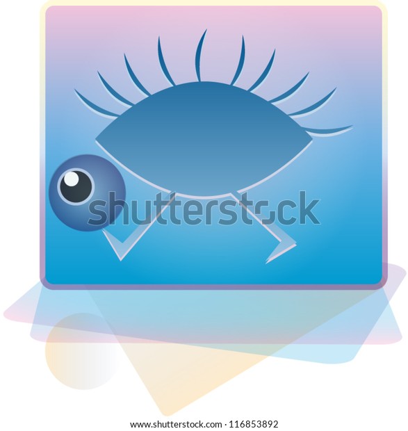 Walking Eye Stock Vector (Royalty Free) 116853892 | Shutterstock