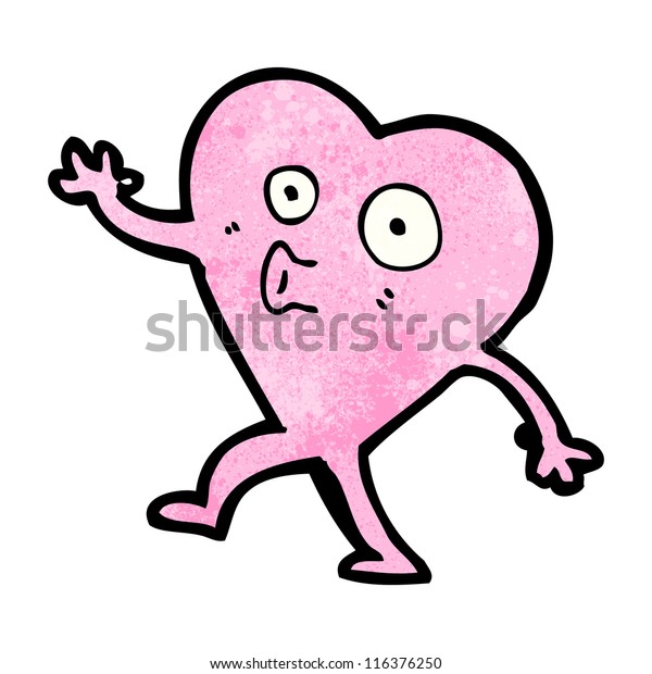 Walking Heart Cartoon Character Stock Vector (Royalty Free) 116376250 ...