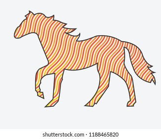 Walking Horse Vector Illustration Design Patterns Stock Vector (Royalty ...