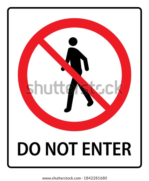 Walking Human Figure Ban Symbol Do Stock Vector (Royalty Free ...