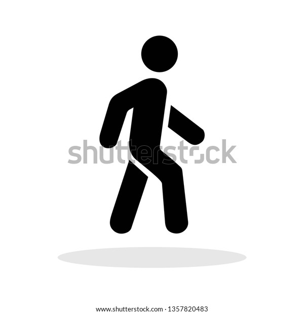 Walking Icon Trendy Flat Style Man Stock Vector (Royalty Free) 1357820483