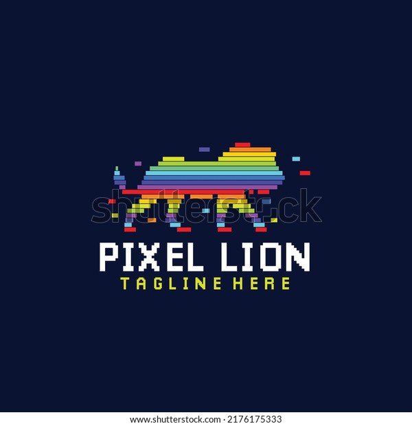 ilustración del logo del león caminante: vector de stock (libre de ...
