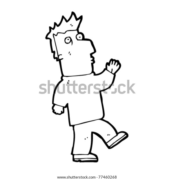 Walking Man Cartoon Stock Vector (Royalty Free) 77460268 | Shutterstock